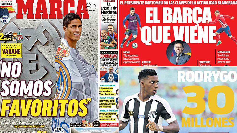 MARCA - Press Review: The covers for Thursday, May 24, 2018 - Foto 11 ...