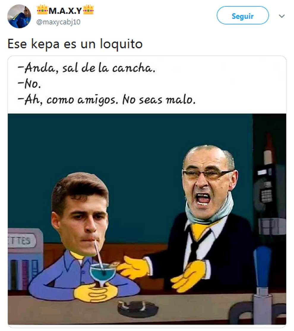 Carabao Cup: Los mejores memes de la desobediencia de kepa a... | MARCA.com