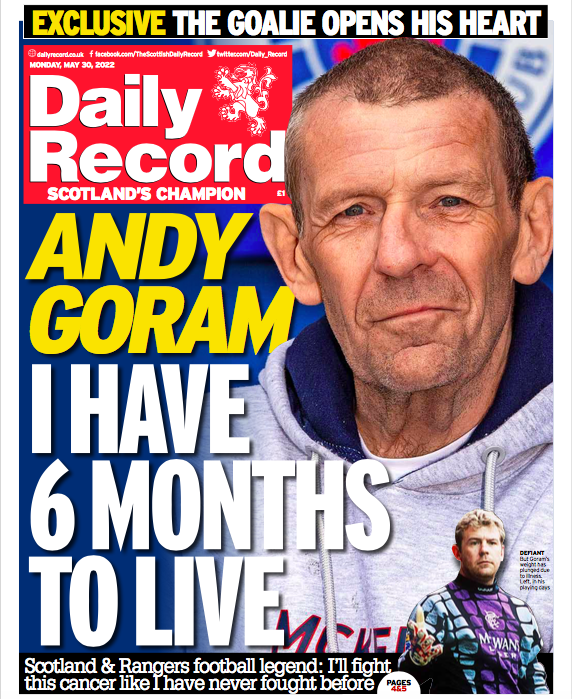Man Utd News: Andy Goram, former Rangers and Manchester United ...