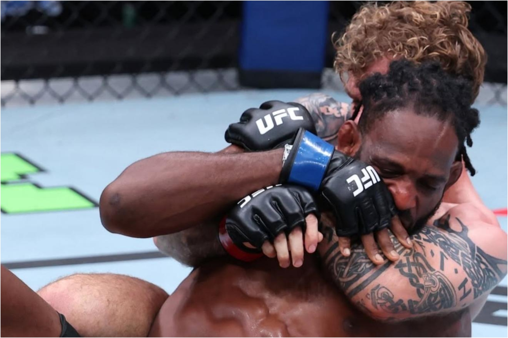 Never seen before in the UFC: referee stops fight for submission ...