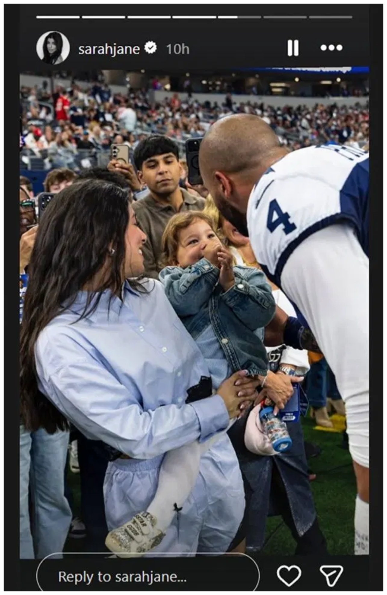 Dak Prescott's fiancée, Sarah Jane Ramos, shows off her ring like ...