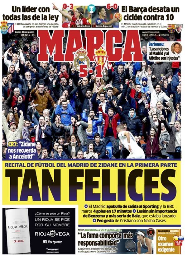Portada de Marca del día 18/01/2016
