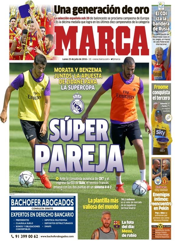 Portada de Marca del día 25/07/2016