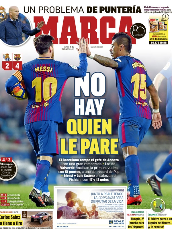 Portada de Marca del día 15/01/2018