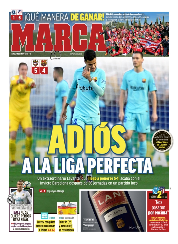 Portada de Marca del día 14/05/2018
